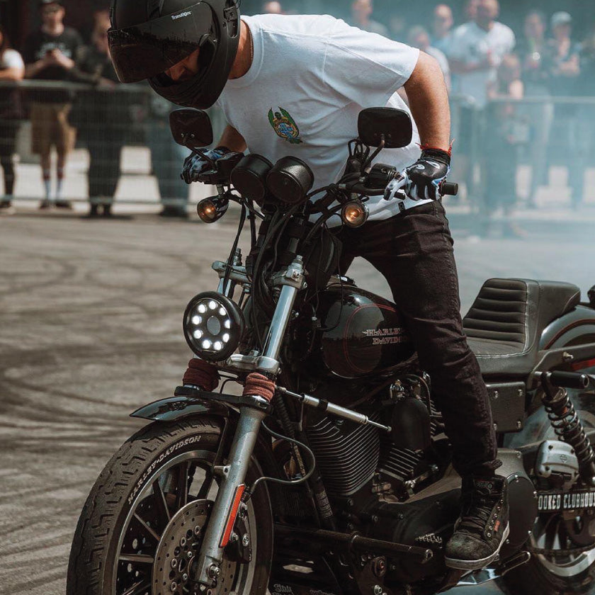 5.75" RRI Moto Illumination LED Headlight for Harley-Davidson - Rogue ...